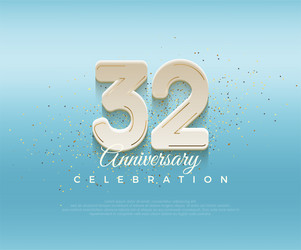 Bold number 32nd premium design for 32nd Vector Image