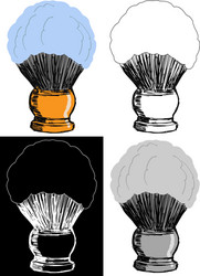 Shaving brush Royalty Free Vector Image - VectorStock