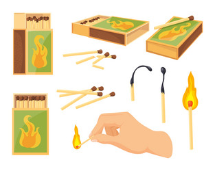 Burning matchstick Royalty Free Vector Image - VectorStock