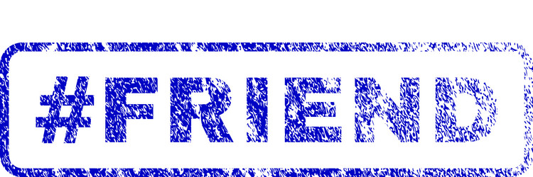 Hashtag friend rubber stamps Royalty Free Vector Image