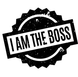 I am the boss rubber stamp Royalty Free Vector Image