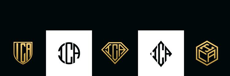 Initial letters drb logo designs bundle Royalty Free Vector