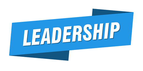 Leadership ribbon paper band banner Royalty Free Vector