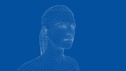 Wireframe portrait a young beautiful girl Vector Image
