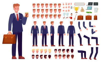 Cartoon male character kit man animation body Vector Image
