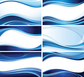 Abstract wave set Royalty Free Vector Image - VectorStock