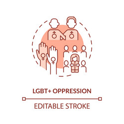 Lgbt oppression concept icon Royalty Free Vector Image
