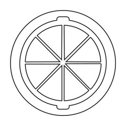 Manhole sewer outline icon Royalty Free Vector Image