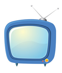 Funny blue tv Royalty Free Vector Image - VectorStock