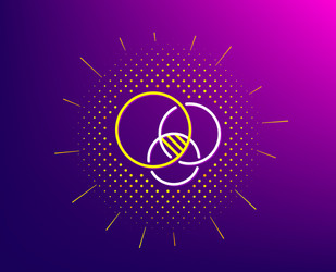 Euler diagram icon eulerian circles sign Vector Image