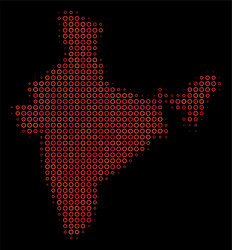 Red dot india map Royalty Free Vector Image - VectorStock