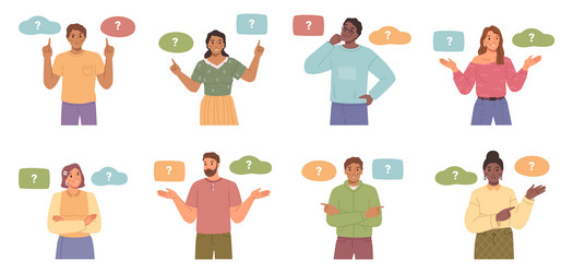 Thinking and choosing between different choices Vector Image