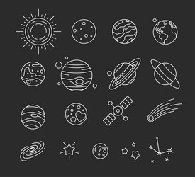 Solar System Black And White Images