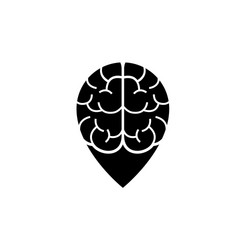 Brain point place logo design template Royalty Free Vector