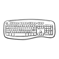 Computer Keyboard Cartoon Vector Images (over 10,000)