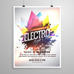 Modern creative music flyer template design Vector Image