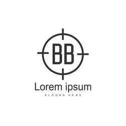 Letter logo bb template design Royalty Free Vector Image