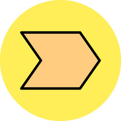 Rightward arrow icon Royalty Free Vector Image