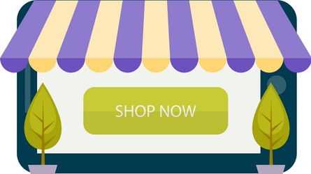 Shop now bag scissors cutting red ribbon im Vector Image