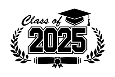 2025 graduate class logo Royalty Free Vector Image