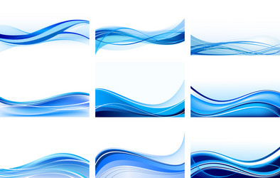 Abstract wave set Royalty Free Vector Image - VectorStock