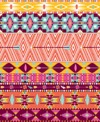 Seamless colorful aztec geometric pattern Vector Image