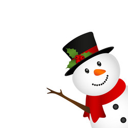 Snowman raising arms Royalty Free Vector Image