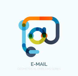 Email business symbol or at sign logo Royalty Free Vector