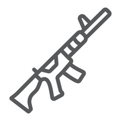 M4a1 glyph icon rifle and military automatic Vector Image