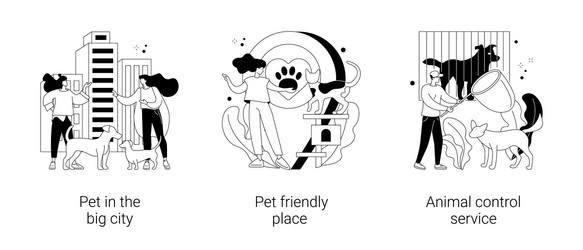 Pet ownership abstract concept Royalty Free Vector Image