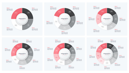 Pie chart infographic template 4 options Vector Image