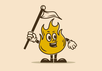 Design of a fire flame with hands and feet Vector Image