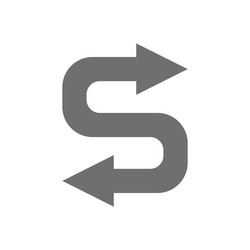 Two hand symbol logo Royalty Free Vector Image