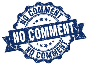 No comment stamp sign seal Royalty Free Vector Image