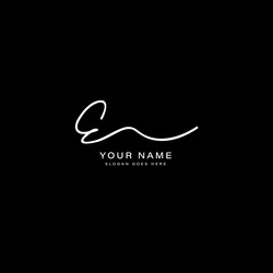 E a ea initial letter handwritten signature logo Vector Image
