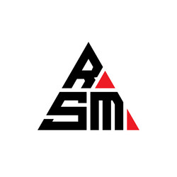 Rsm triangle letter logo design Royalty Free Vector Image