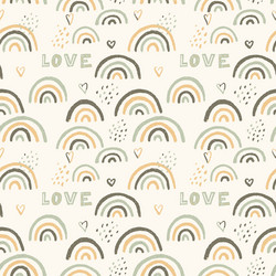 Abstract modern boho rainbows seamless pattern Vector Image
