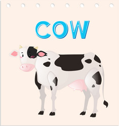 Cow Flashcards Vector Images (81)