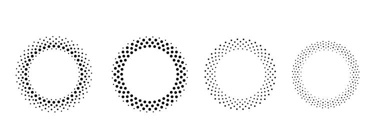 Abstract pop art dot frame set Royalty Free Vector Image