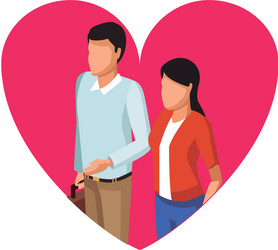 Adult couple avatar Royalty Free Vector Image - VectorStock