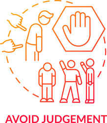 Avoid imposing values red concept icon Royalty Free Vector