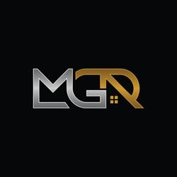 Letter mgr home business logo design Royalty Free Vector
