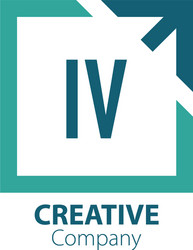 Initial letter cq creative out box logo design Vector Image