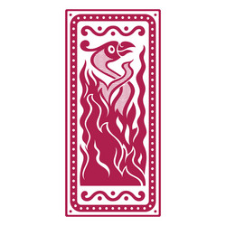 Phoenix bird ancient symbol of rebirth emblem Vector Image