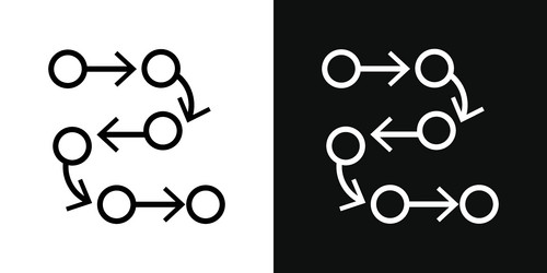 Sequential process icon set simultaneous Vector Image