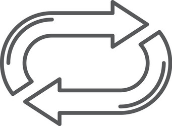 Two circular arrows icon symbol isolated on white Vector Image