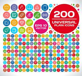 100 universal icons for web and mobile Royalty Free Vector