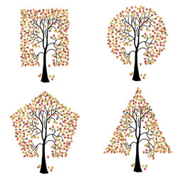 Geometric shape tree Royalty Free Vector Image