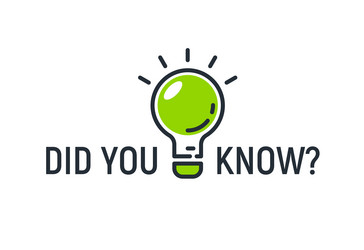 Did you know bulb icon trivia fun question Vector Image