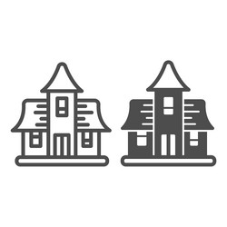 Haunted house abandoned building cursed mansion Vector Image